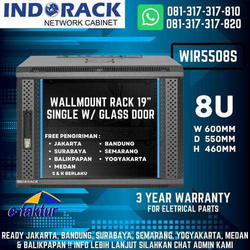 Jual INDORACK WIR5508S - Wallmount Rack 8U Single Door - Kota Surabaya ...