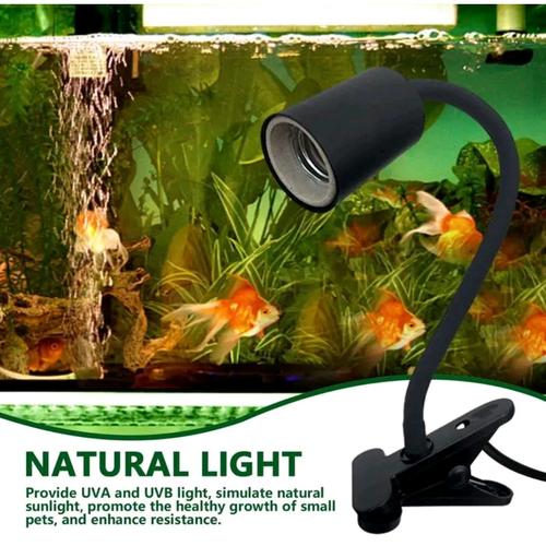 Jual YEE Black Fitting Flexible Lampu Kura Reptil UVA UVB Lamp Holder ...