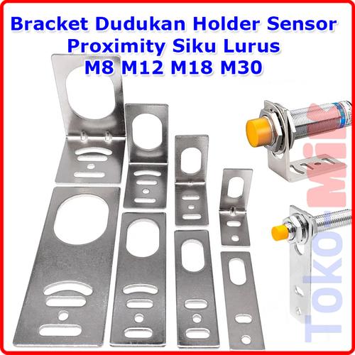 Jual Bracket Dudukan Holder Sensor Inductive Proximity M8 M12 M18 M30 ...