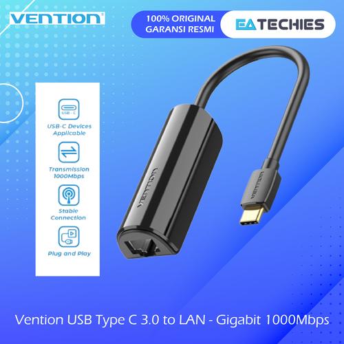Jual Vention USB Type C to LAN RJ45 Gigabit Ethernet Network Converter ...