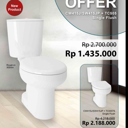 Jual Kloset Duduk TOTO CW415J / CW415 / CW 415 / Tanki SW415JP ...