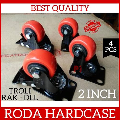 Jual Set 4 Pcs Roda 2 In Hardcase Box Troli Medium Duty Double Bearing ...