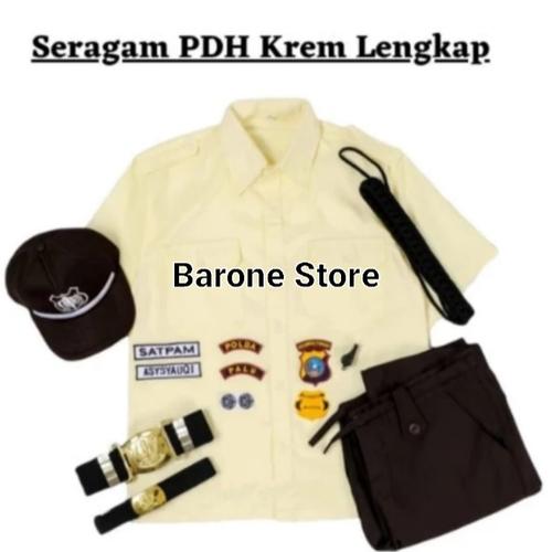 Jual Baju Seragam Satpam PDH Cream Terbaru, Murah Berkualitas - PDH+BED ...