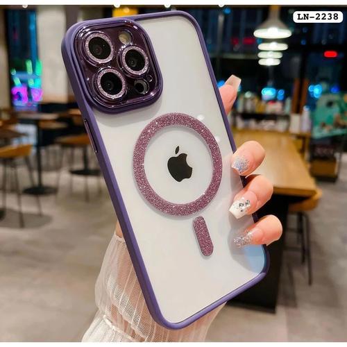 Jual Case Iphone 13 Pro Max 13Pro Crystal Clear Glitter Magsafe Iphone ...