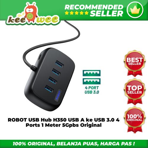 Jual ROBOT USB Hub H350 USB A ke USB 3.0 4 Ports 1 Meter 5Gpbs Original ...