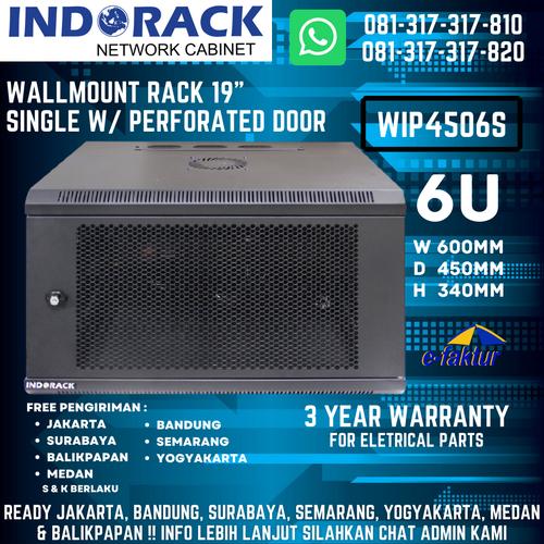 Jual WIP4506S - INDORACK WALLMOUNT 6U DEPTH 450MM SINGLE W/ PERFORATED ...