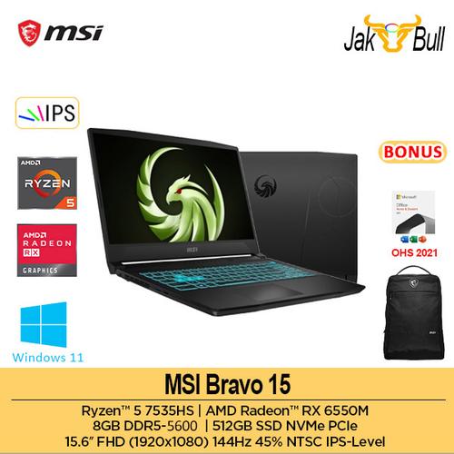 Jual MSI Bravo 15 B7ED Ryzen 5 7535HS 512GB SSD 8GB RX6550M IPS 144Hz ...