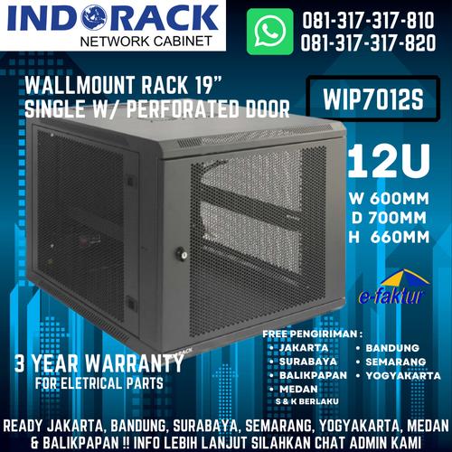 Jual WIP7012S - INDORACK WALLMOUNT 12U DEPTH 700MM SINGLE PERFORATED ...