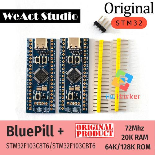 Jual WeAct Studio BluePill+ BluePill Plus STM32F103C8T6 STM32F103CBT6 STM32 - STM32F103C8T6 ...