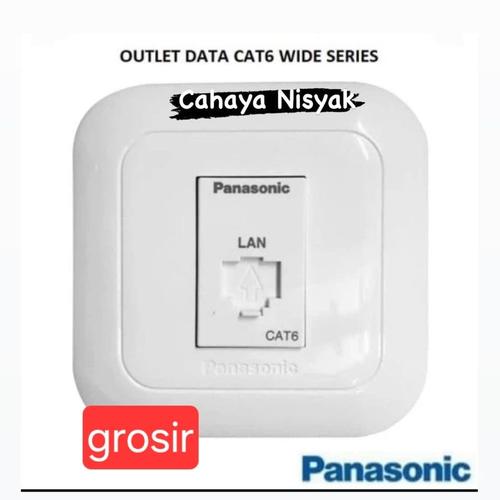 Jual HROSIR PANASONIC STOP KONTAK OUTLET DATA CAT 6 WEJ24886 SOCKET ...