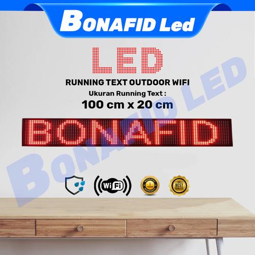 Jual LED Running Text OUTDOOR 96 x 16cm 96cm 1m 1 meter - Merah SMD ...