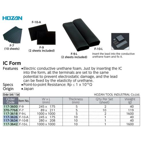 Jual HOZAN ESD Foam IC Foam 175 x 245mm F-10-A - Kab. Bekasi - Ichiban ...
