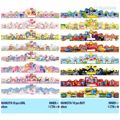 Jual Topi Ulang Tahun Anak / Crown Kertas Karakter / Bando Ultah ...