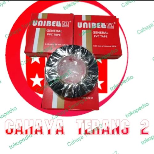 Jual isolasi kabel unibel /PVC tape 0,13mm x 16mm x 20m hitam - Kota ...