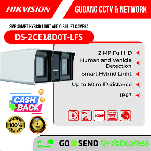 Jual HIKVISION DS-2CE18D0T-LFS 2MP Smart Hybrid Light Audio Bullet Camera - Kota Bandung ...
