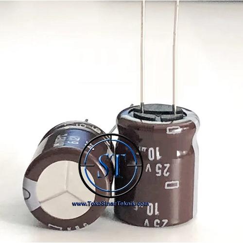 Jual Capasitor Elco 10uF 25v 105 Kapasitor Elko 10 Micro 25v 10/25 10uf 25v - Kota Serang ...