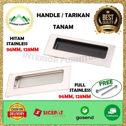 Promo Tarikan Tanam Pintu Sliding Handle Tanam Hitam Full Stainless ...