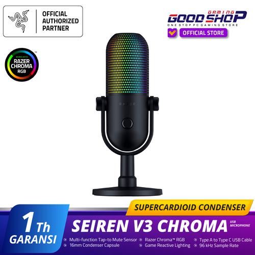 Promo Razer Seiren V3 Chroma - RGB USB Streaming Gaming Microphone - Black Cicil 0% 3x - Jakarta ...