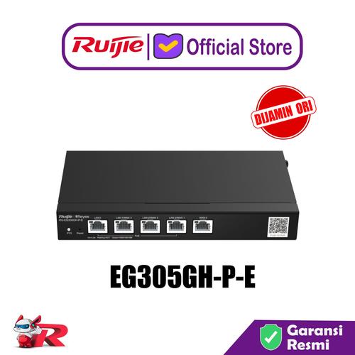 Promo Ruijie RG-EG305GH-P-E, Router Kantor Reyee 5-Port PoE Manage ...