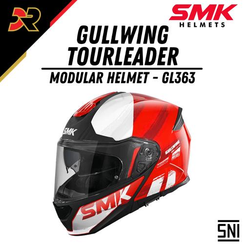Jual SMK Gullwing GL363 Tourleader Graphic Helm Modular Flip Up SNI ...