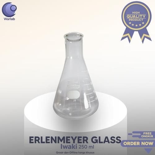 Jual IWAKI ERLENMEYER FLASK Vol. 250ml 4980 CTE.33 / Labu Erlenmeyer 250ml - Kab. Sidoarjo ...