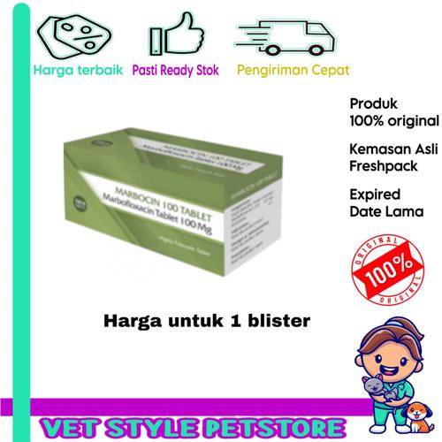 Jual Marbocin 100mg obat antibiotik marbofloxacin khusus hewan - per ...