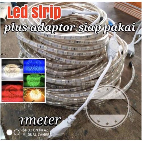 Jual Paket Lampu Led Strip Smd 5050 220V Selang 11m - 20m tinggal colok ...