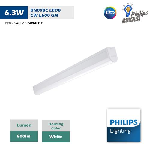 Jual Lampu Philips LED Batten BN098C LED8 L600 GM -Putih - Kota Bekasi ...