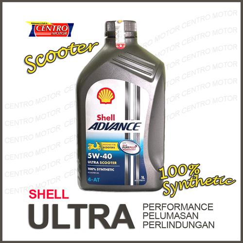 Jual SHELL ULTRA SCOOTER 5W40 1Liter.Oli Mesin Full Synthetic motor ...