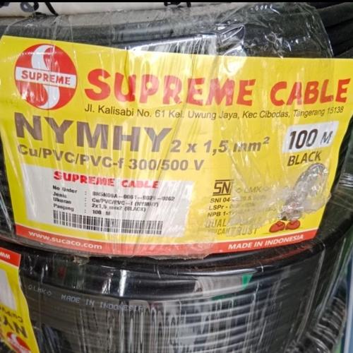 Jual kabel NYYHY 2x1.5mm supreme potongan meteran nymhy 2x1.5 serabut hitam - Jakarta Pusat ...