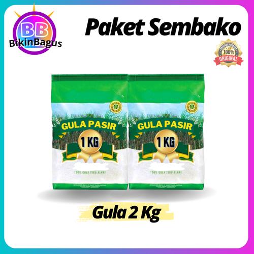Jual Paket gula Pasir Kemasan 2 kg Random [Gulaku Rosebrand PSM dll ...