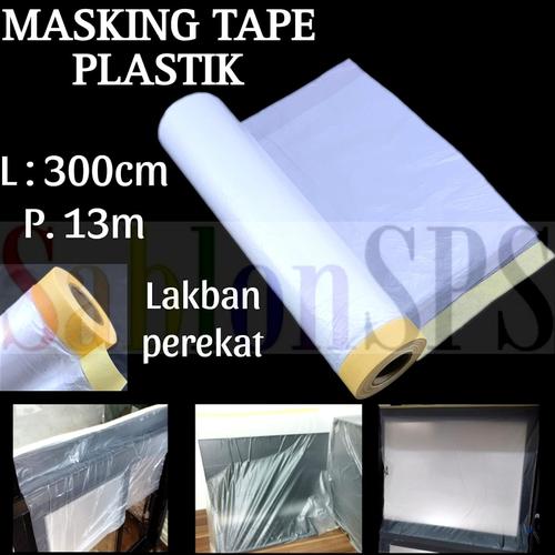 Jual PLASTIK MASKING TAPE 300CM X 13M MASKING PENUTUP FURNITURE CAT ...