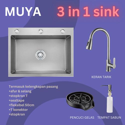 Jual Kitchen Sink Muya Stainless Steel 6045 / Bak Cuci Piring Dapur ...