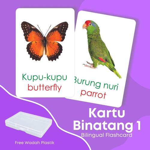 Jual Kartu Binatang 1 Flash Card Bilingual [KARTU FISIK] - Kab. Bandung ...