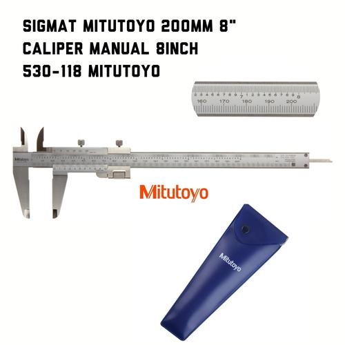 Jual Sigmat Mitutoyo 200MM 8" Caliper Manual 200 MM 8inch 530-118 MITUTOYO - Jakarta Timur ...