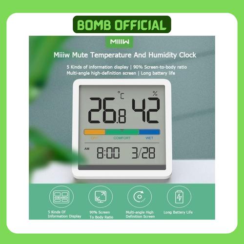 Promo MIIIW Jam Meja Digital Humidity / Pengukur Suhu dan Kelembaban ...