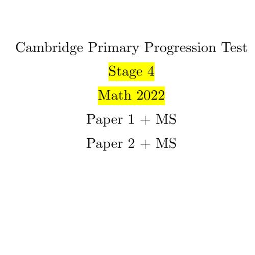 Jual Cambridge Primary Progression Stage 4 Math Tahun 2022 - Jakarta ...