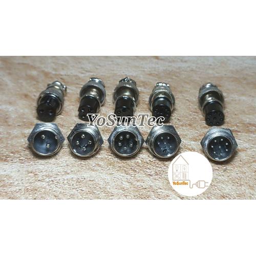 Jual Aviation Plug Connector Konektor CB GX16 2 3 4 5 6 7 8 Pin Male Female - 3 PIN - Kota ...