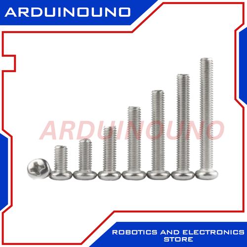 Jual Baut 3mm M3x40 mm M3 Cross silver metal Screw 40mm Baud 4cm 4 cm ...