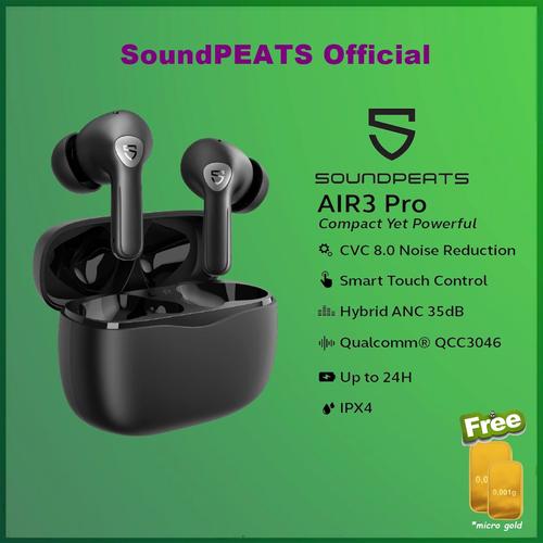 Promo SoundPEATS Air3 Pro Hybrid TWS ANC True Wireless Earbuds AIr3pro ...