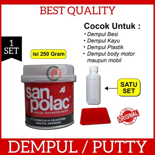 Jual SANPOLAC Polyester Putty Dempul Besi Plastik Kayu Body Motor Mobil ...