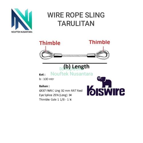Jual wire rope sing 32mm x 100 meter + trimble galv 6x37 iwrc ung RRT ...