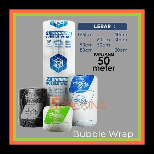 Jual BUBBLE WRAP BUBLE WARP PUTIH TRANSPARAN BENING HITAM TEBAL DKM+ ...
