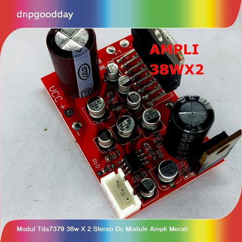 Jual modul tda7379 38w x 2 stereo dc module ampli merah - Kab. Bandung ...