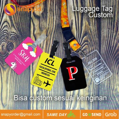 Promo Luggage Tag Name Tag Tas Label Koper Nama ID Card Tas Custom ...