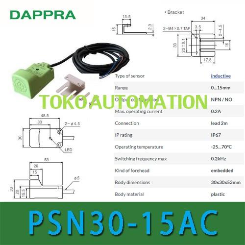 Jual PSN30-15AC PSN30 15AC M30 15mm AC NC Inductive Proximity sensor ...