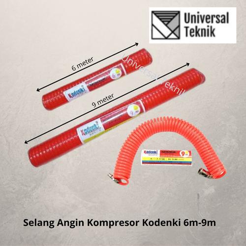 Jual Selang angin kompresor Kodenki Selang Spiral hose 6 mtr & 9 mtr ...