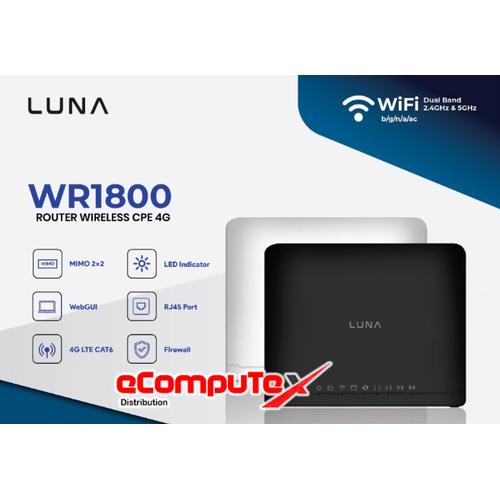 Jual LUNA WIRELESS ROUTER CPE 4G WR1800 - 4G LTE CAT 6 300Mbps - TKDN ...