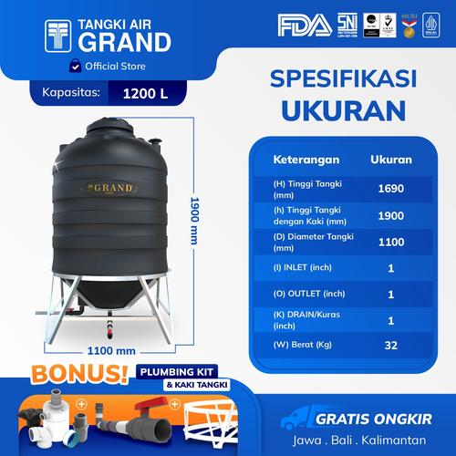 Jual Tangki Toren Tandon Air Auto Drain 1.200 Liter Bebas Kuras - Kab ...