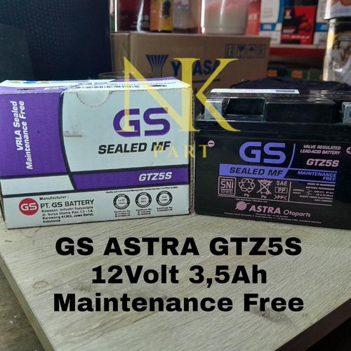 Jual Aki Accu Motor GS Astra Original GTZ5S YTZ5S MF Aki Kering ...
